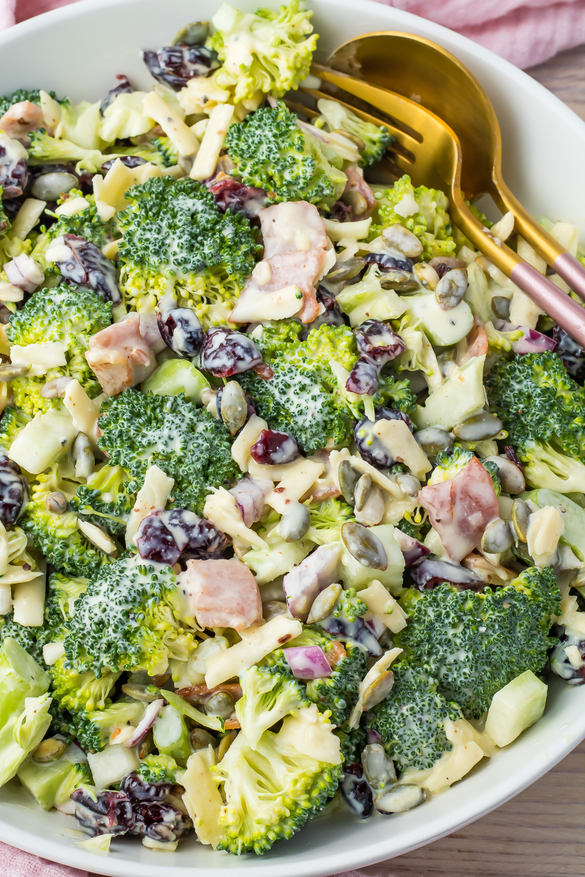Broccoli Salad (With Bacon and Cranberries)