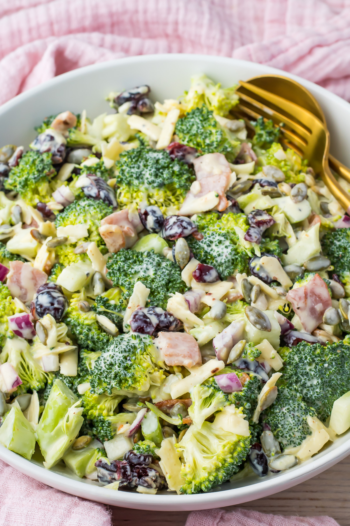 Broccoli Salad (With Bacon and Cranberries)