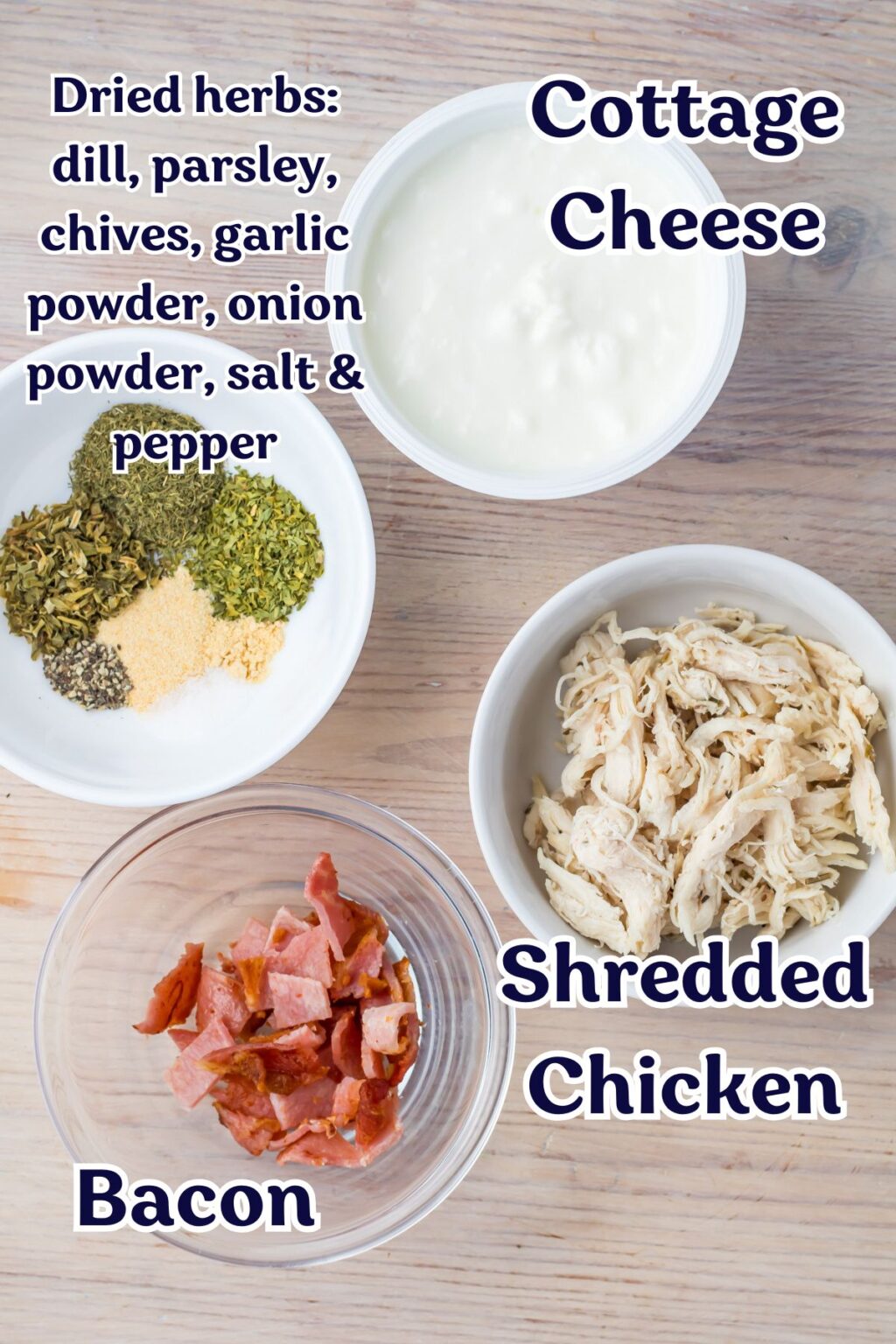 Chicken Bacon Ranch Cottage Cheese Bowl Recipe