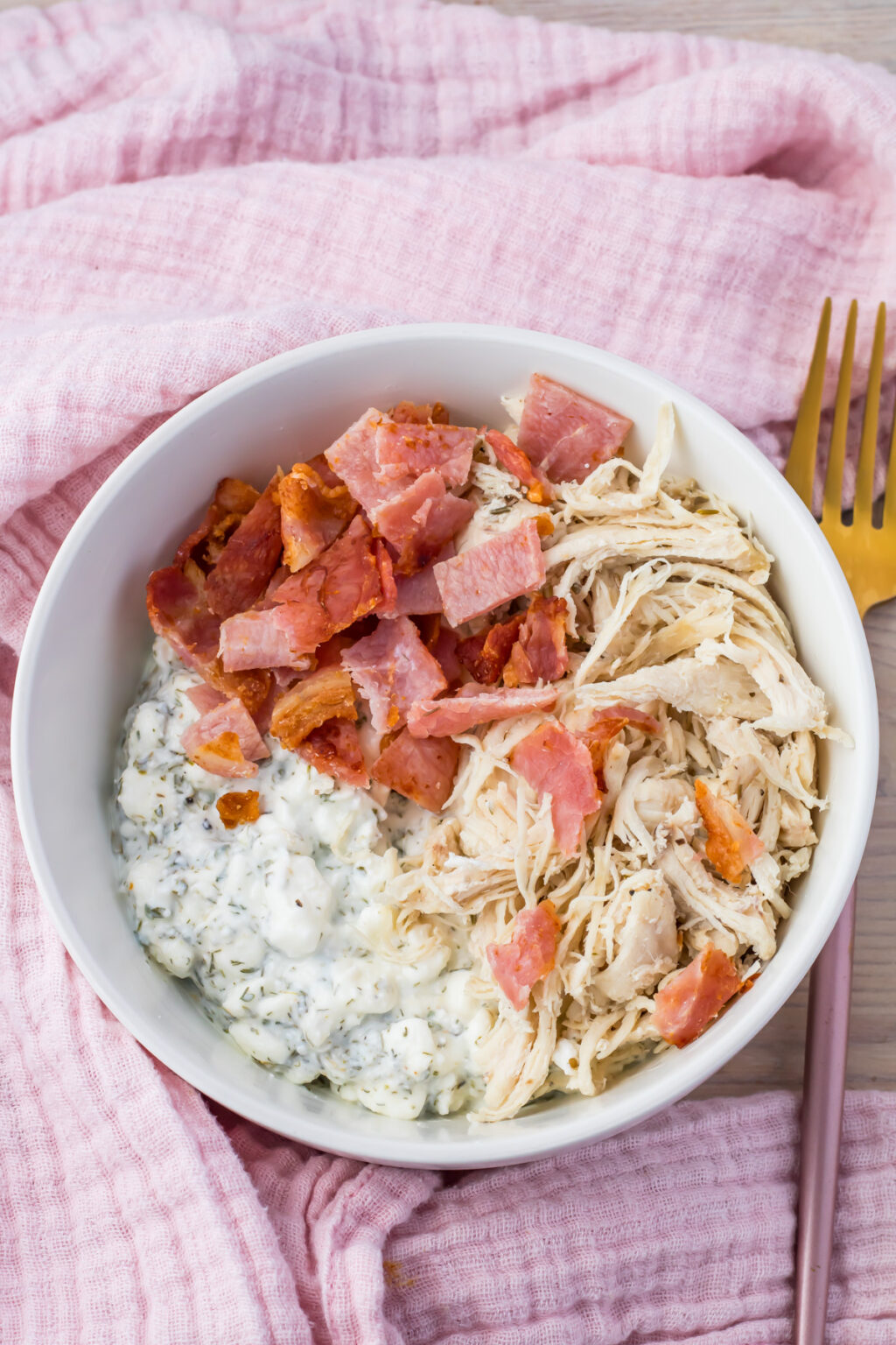 Chicken Bacon Ranch Cottage Cheese Bowl Recipe
